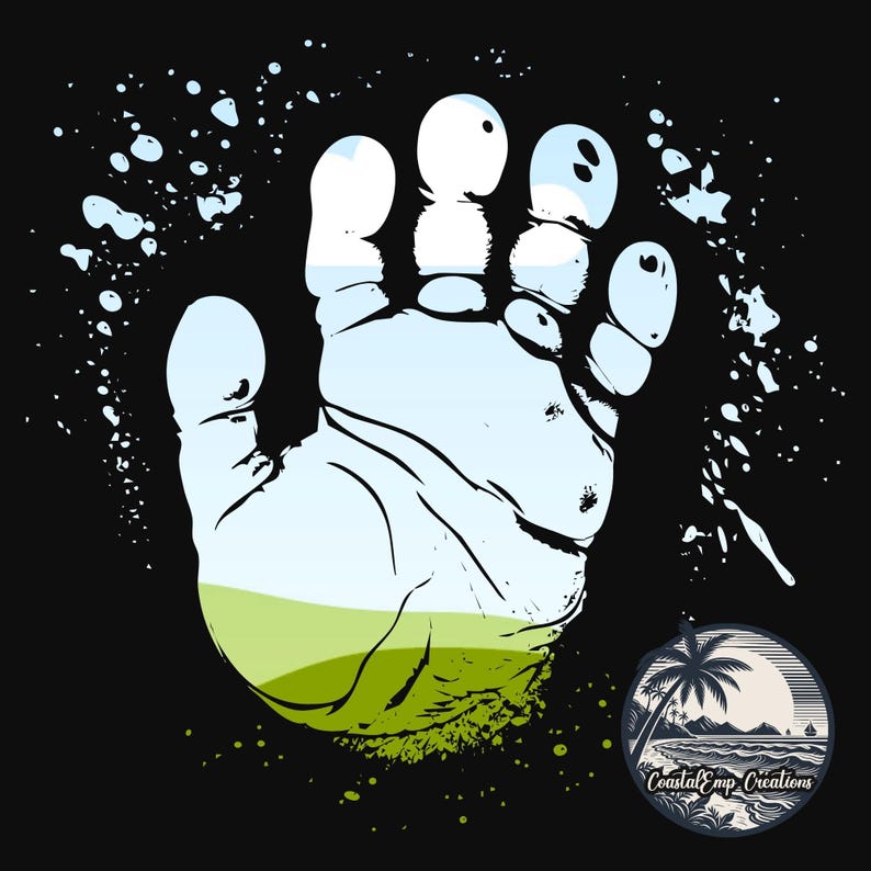 Handprint Canva Frame Template | Customizable Frame Design for Photos ...