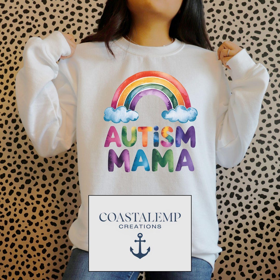 Autism Mama Watercolor Rainbow PNG Digital Download Autism Awareness ...