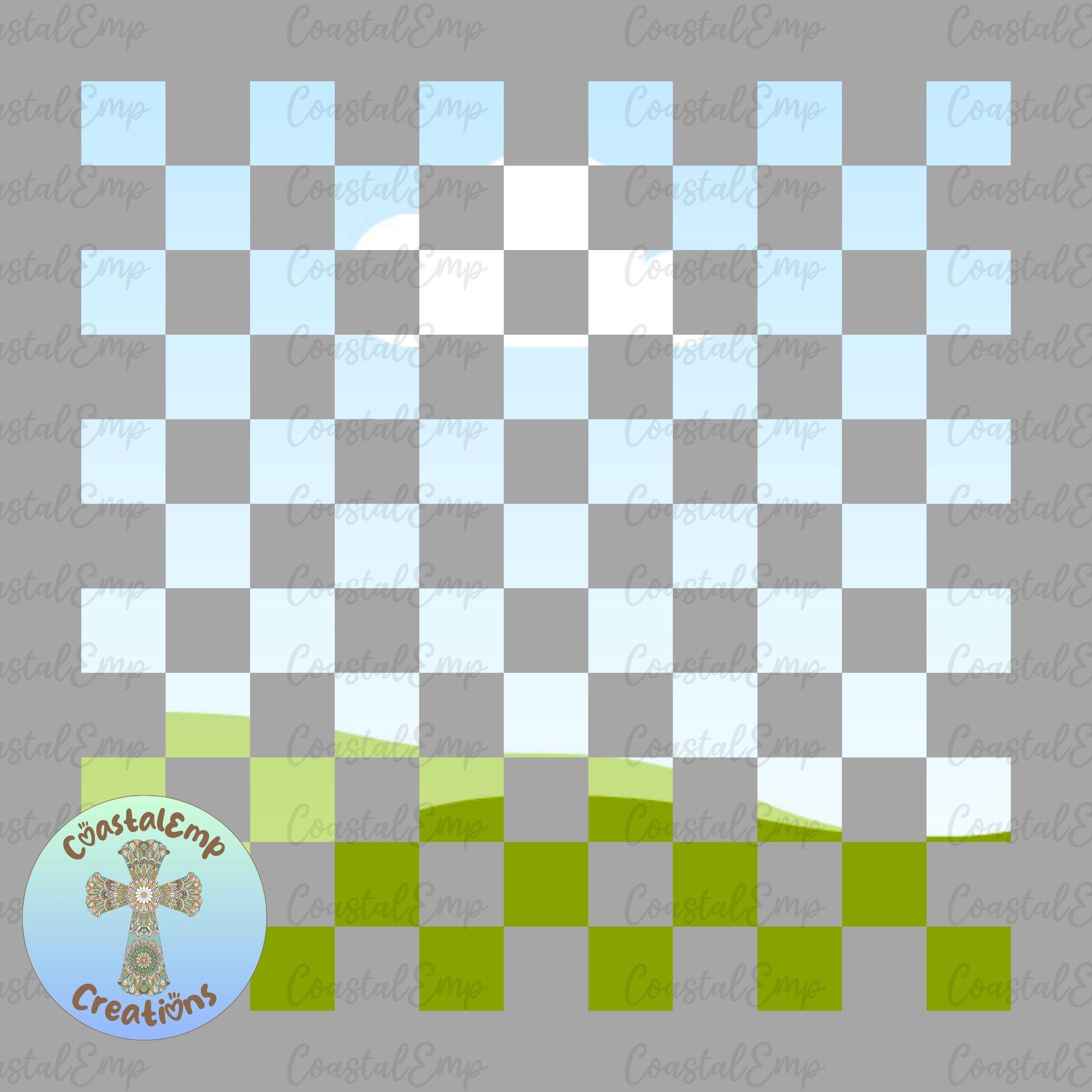 Checkerboard Canva Frame Template, Digital Frame Overlay, Aesthetic ...