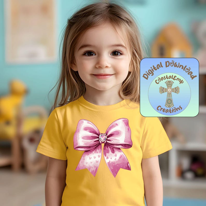 Pink Valentine's Day Bow Clipart PNG, Watercolor Heart Bow Digital ...