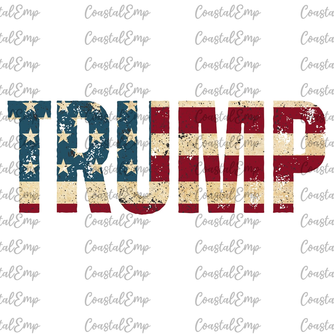 Patriotic Trump Flag Design PNG Digital Download USA Flag Trump Art ...
