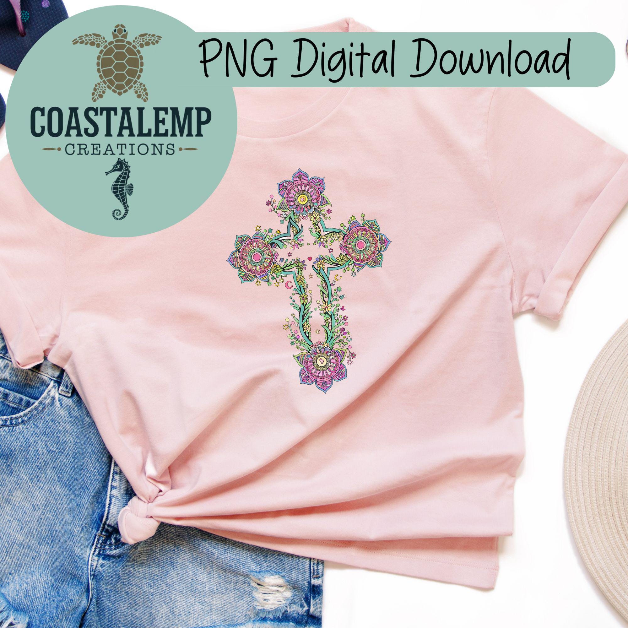 Boho Style Cross PNG Digital Download | Transparent Background Clipart ...