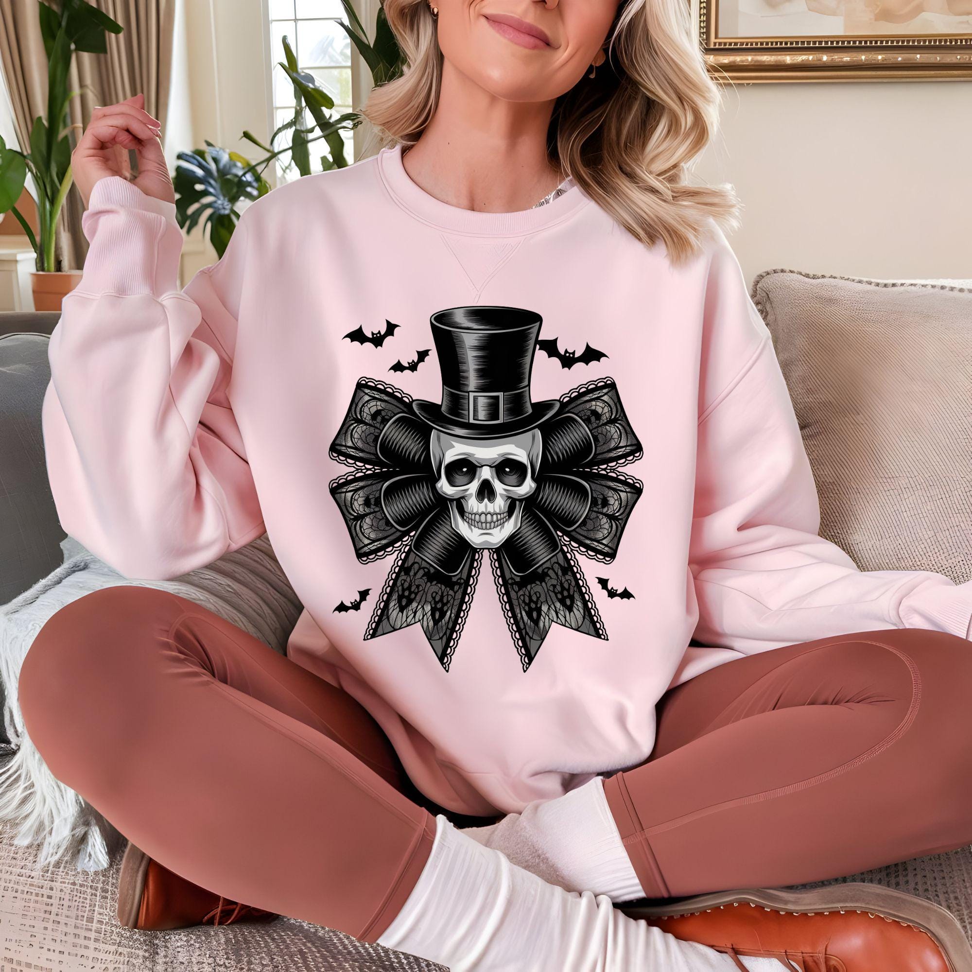 Spooky Halloween Coquette Bow PNG Bundle, Trendy Chic Gothic Designs ...