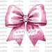 Pink Valentine's Day Bow Clipart PNG, Watercolor Heart Bow Digital ...