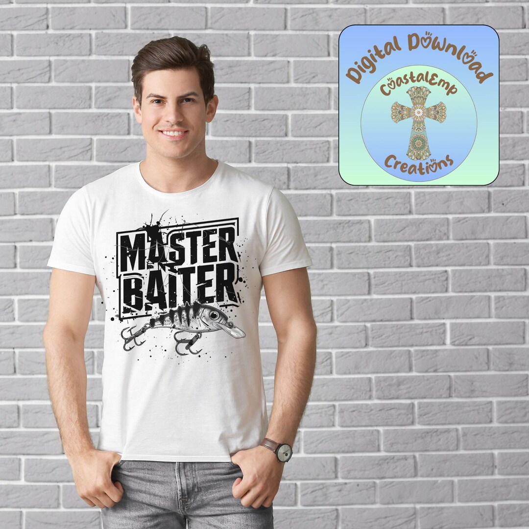 Master Baiter PNG Funny Fishing Lure Design, Funny Fishing Shirt ...