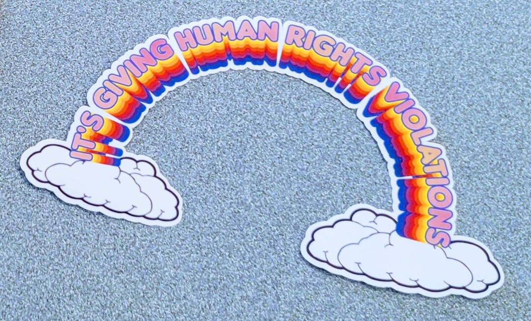 It's Giving Human Rights Violations (bumper Sticker) - Etsy