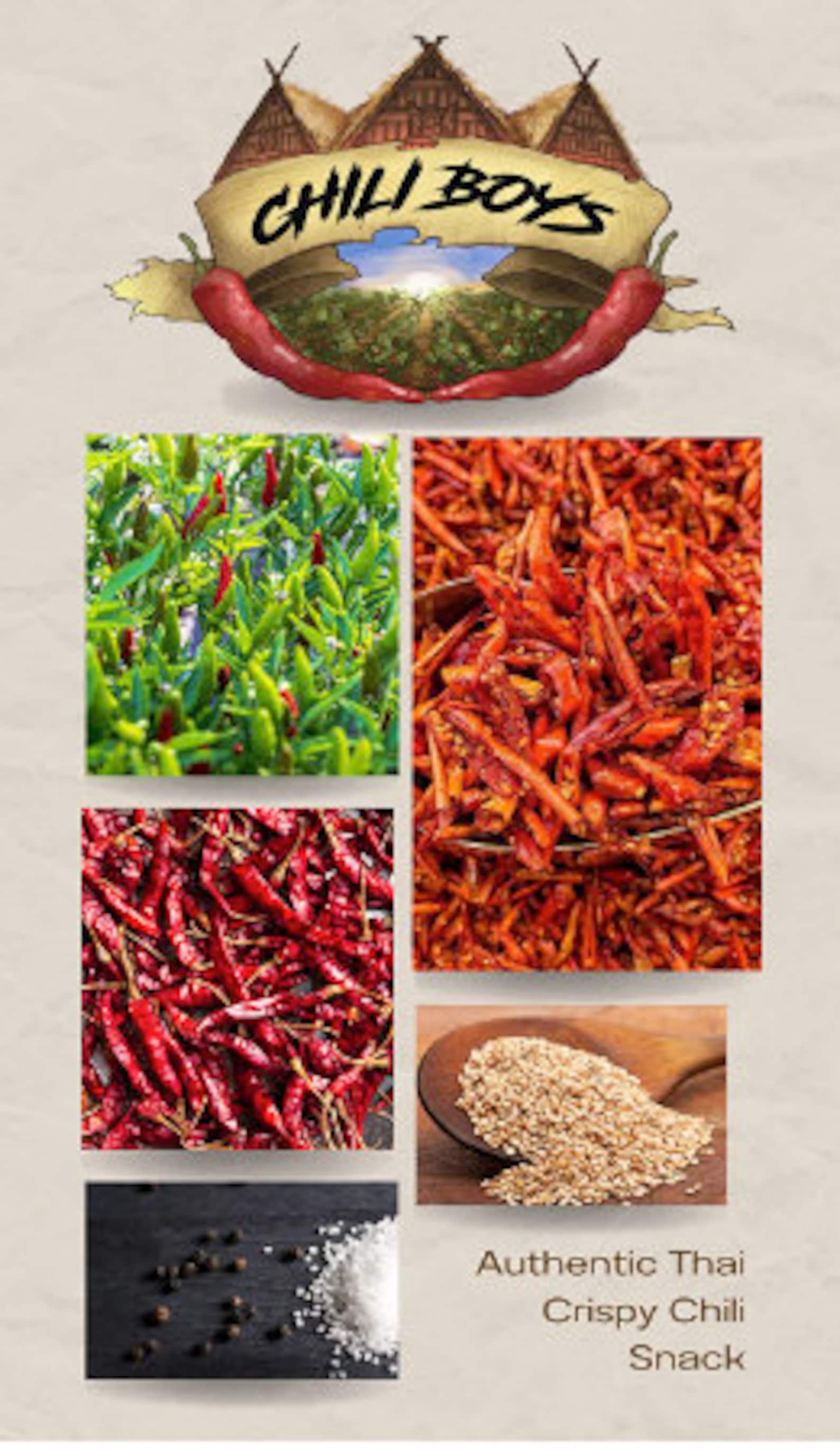 Chili Boys Crispy Thai Chili Snack | Umami | Bar Snack | Spicy | Salty ...