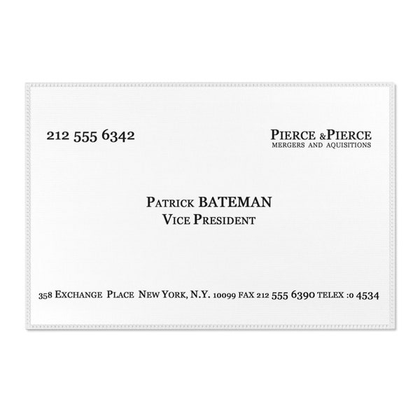 Patrick Bateman Business Card - Etsy