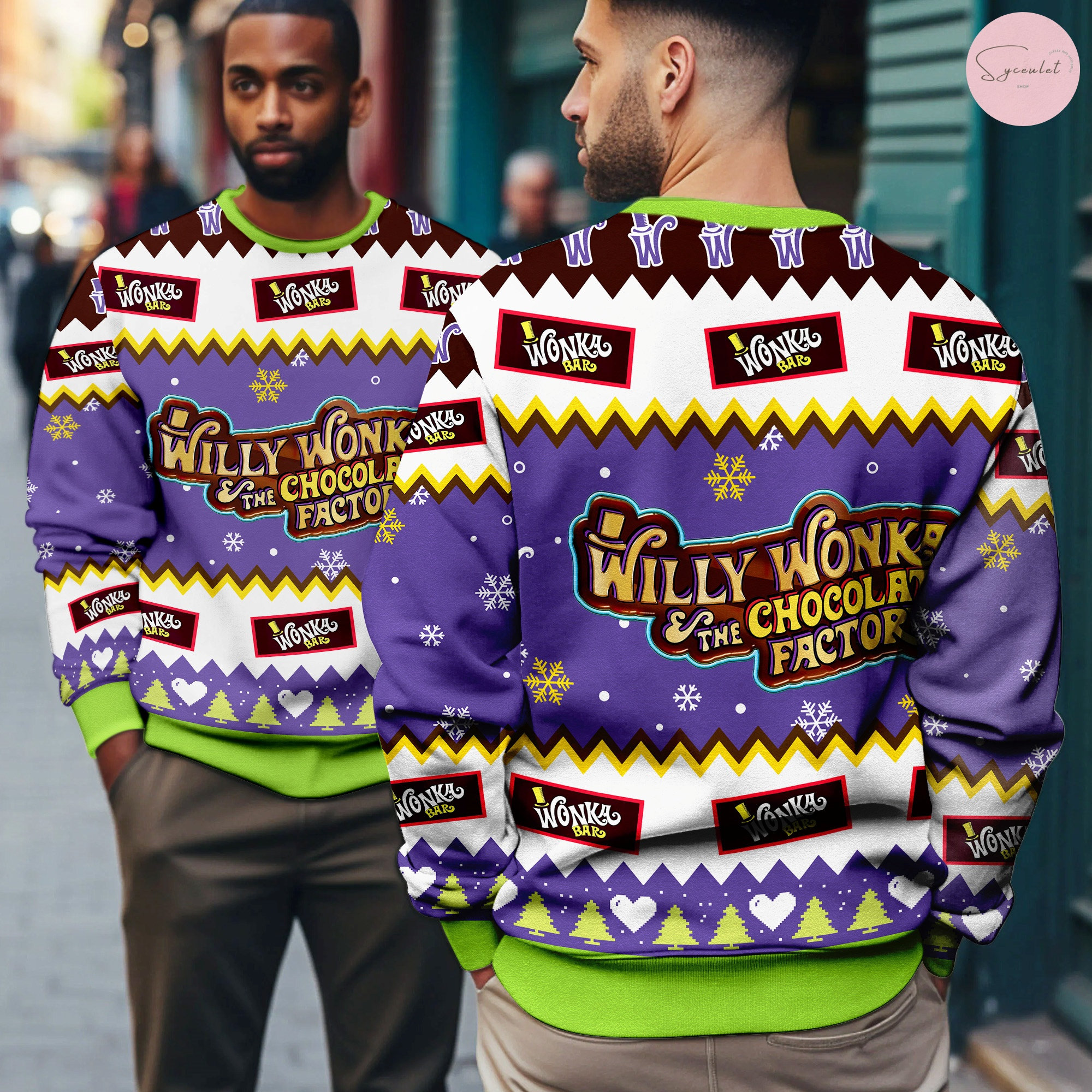 Willy Wonka And Chocolate Factory Ugly Christmas Sweater sold by ...