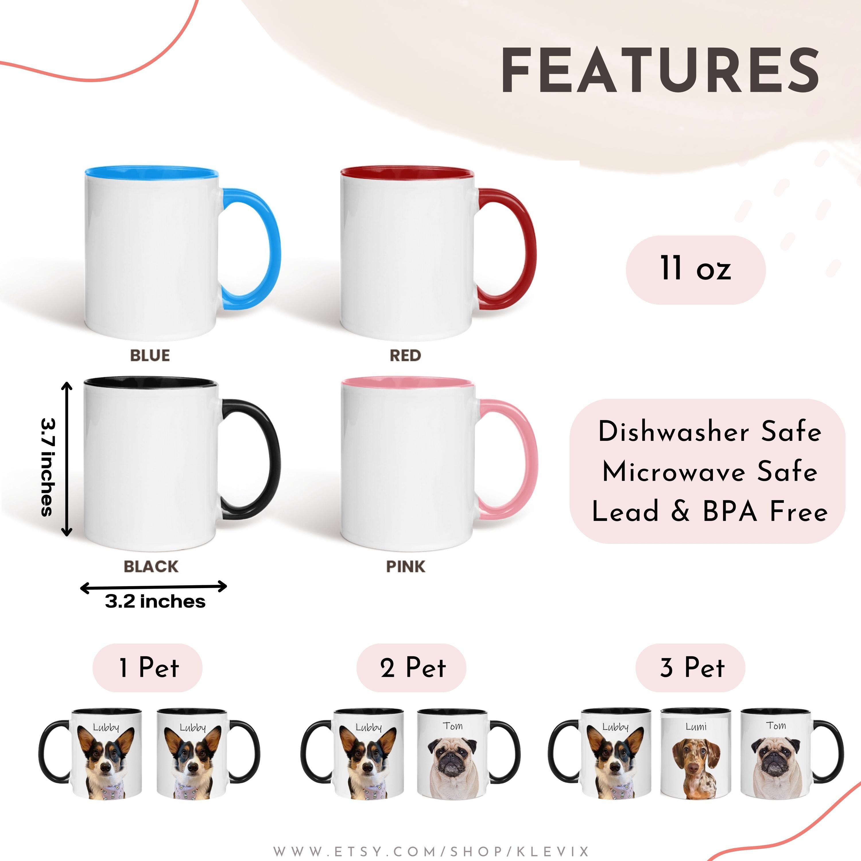 Custom Pet Portrait Mug Using Pet Photo, Custom Dog Mug, Personalized ...