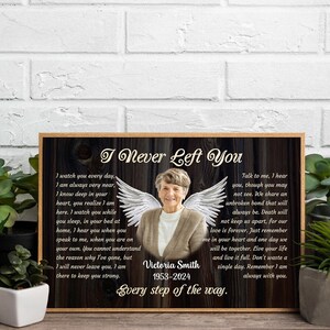 Custom Memorial Canvas With Photo and Poem, Personalized in Loving ...