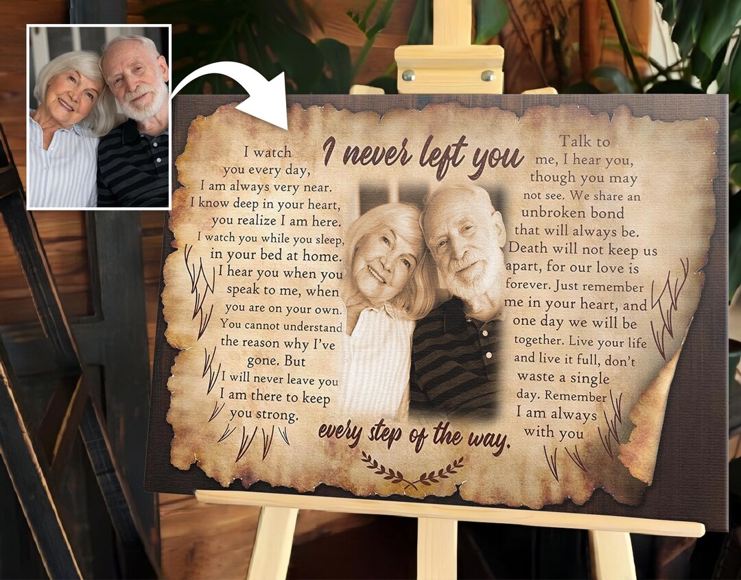 Custom Memorial Canvas With Photo, I Never Left You, Personalized ...