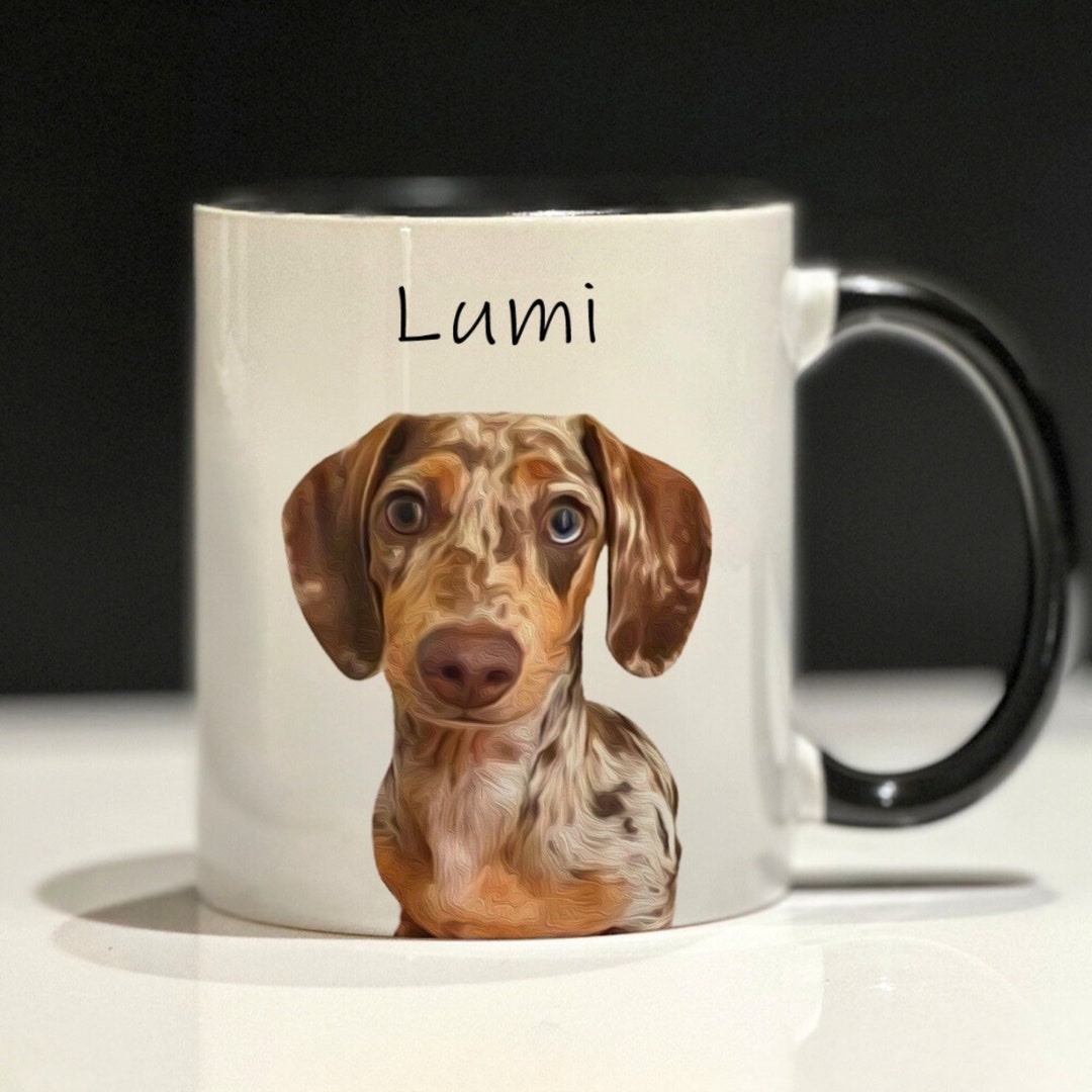Custom Pet Portrait Mug Using Pet Photo, Custom Dog Mug, Personalized ...