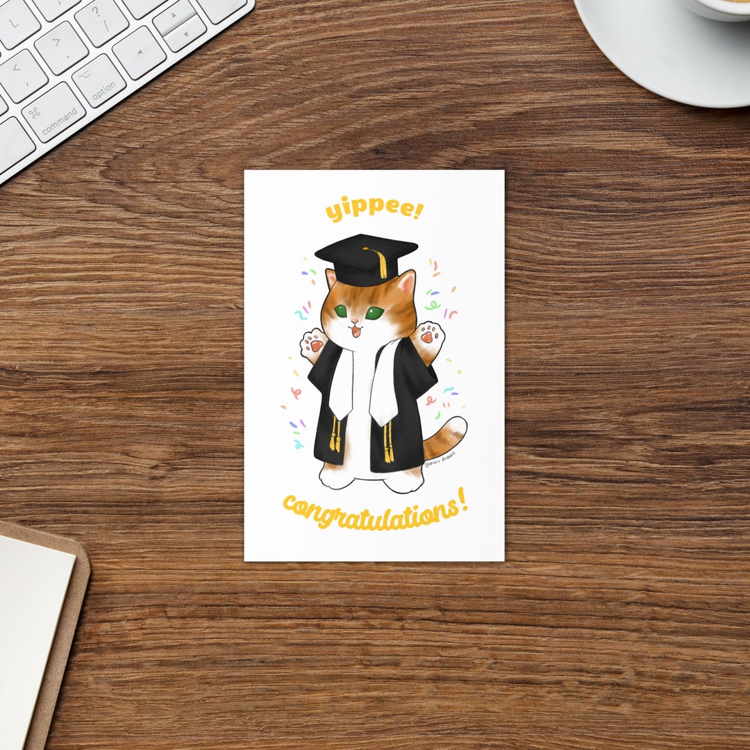 Mofusand Graduation Card - Etsy