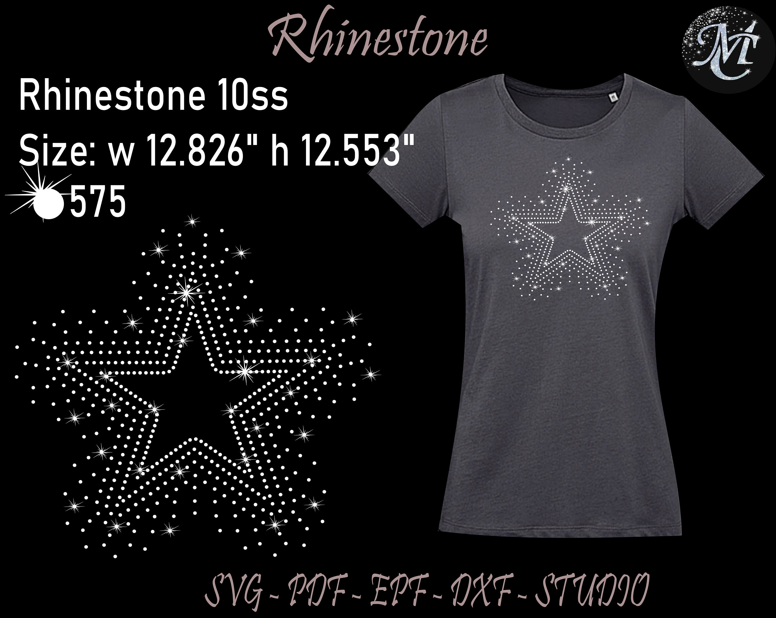 Star Rhinestone, Star Svg, Rhinestone Svg, Rhinestone Template, Star ...