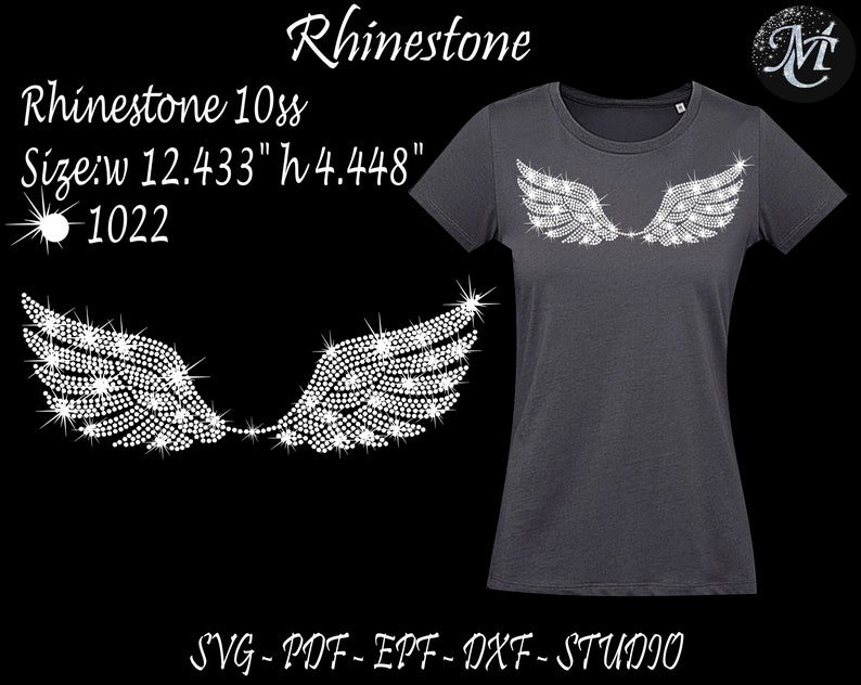 Wings Rhinestone, Svg Wings, Rhinestone, Rhinestone Svg, Wings Svg ...