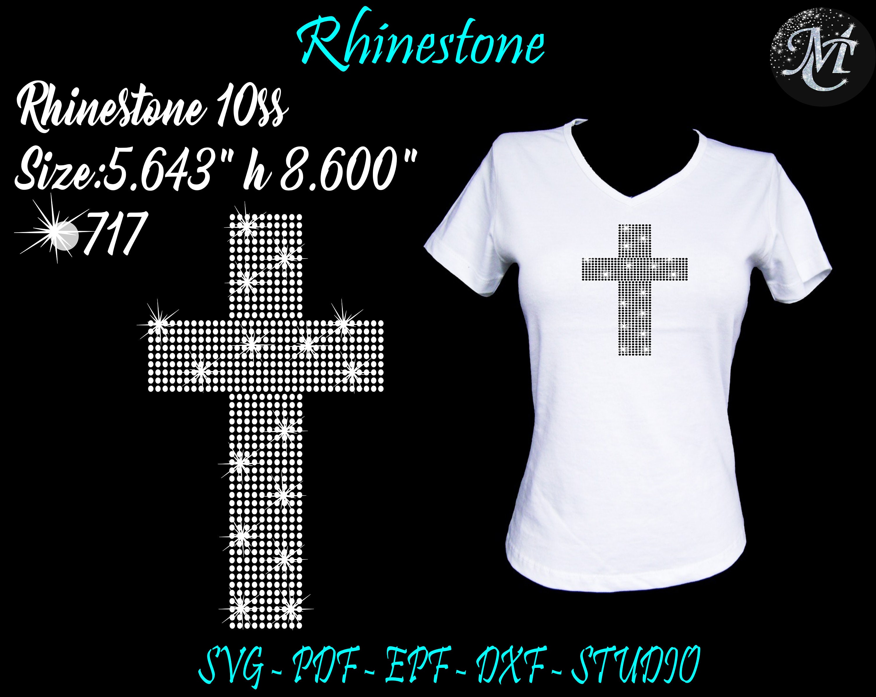 Cross Rhinestone, Cross Svg, Jesus Rhinestone, Jesus Svg, Rhinestone ...