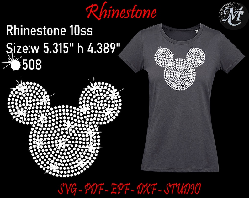 Bundle Mouse Rhinestone, Mouse Svg, Mouse Rhinestone, Rhinestone Svg ...