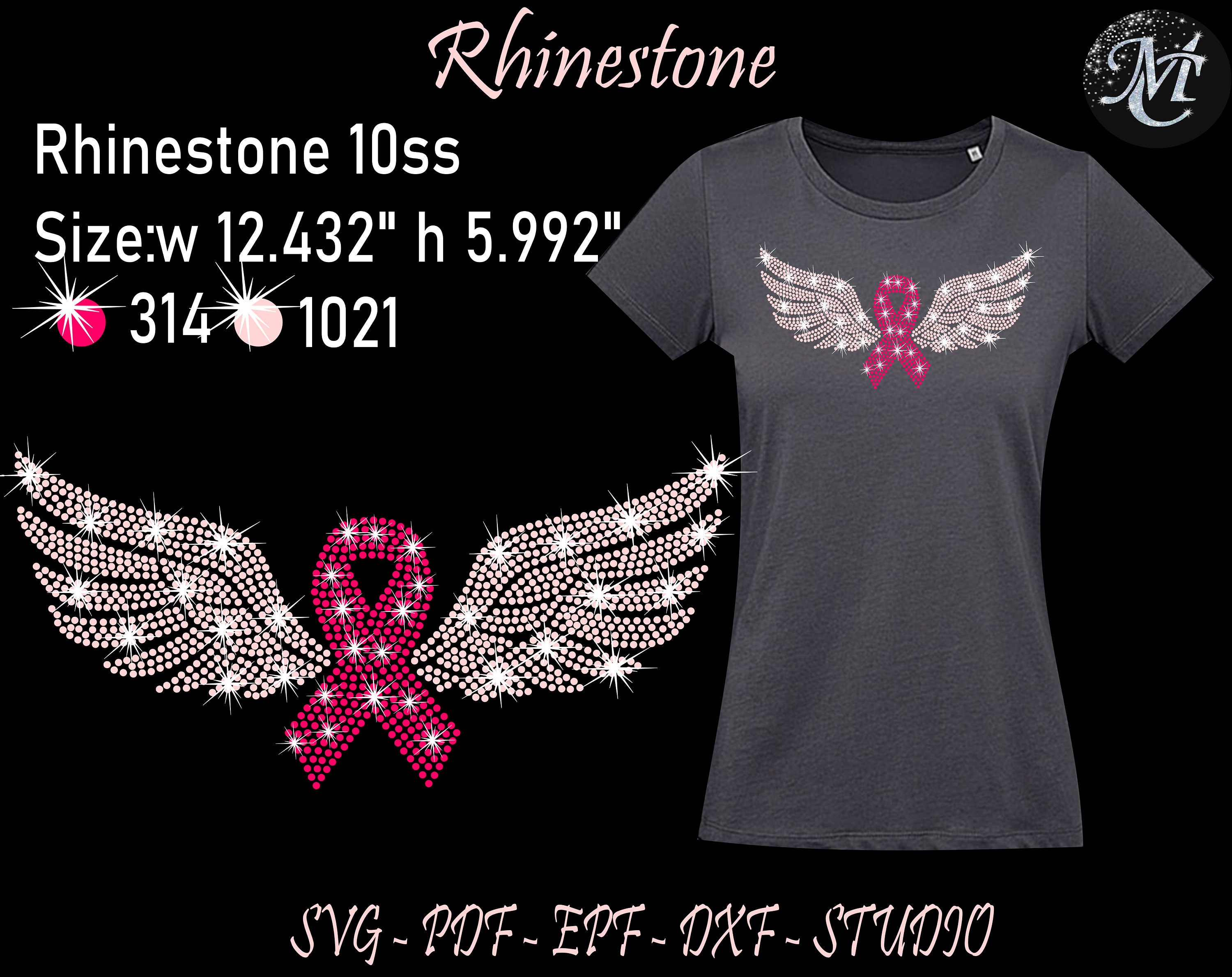 Cancer Wings Rhinestone, Cancer Rhinestone, Wings Rhinestone, Cancer ...