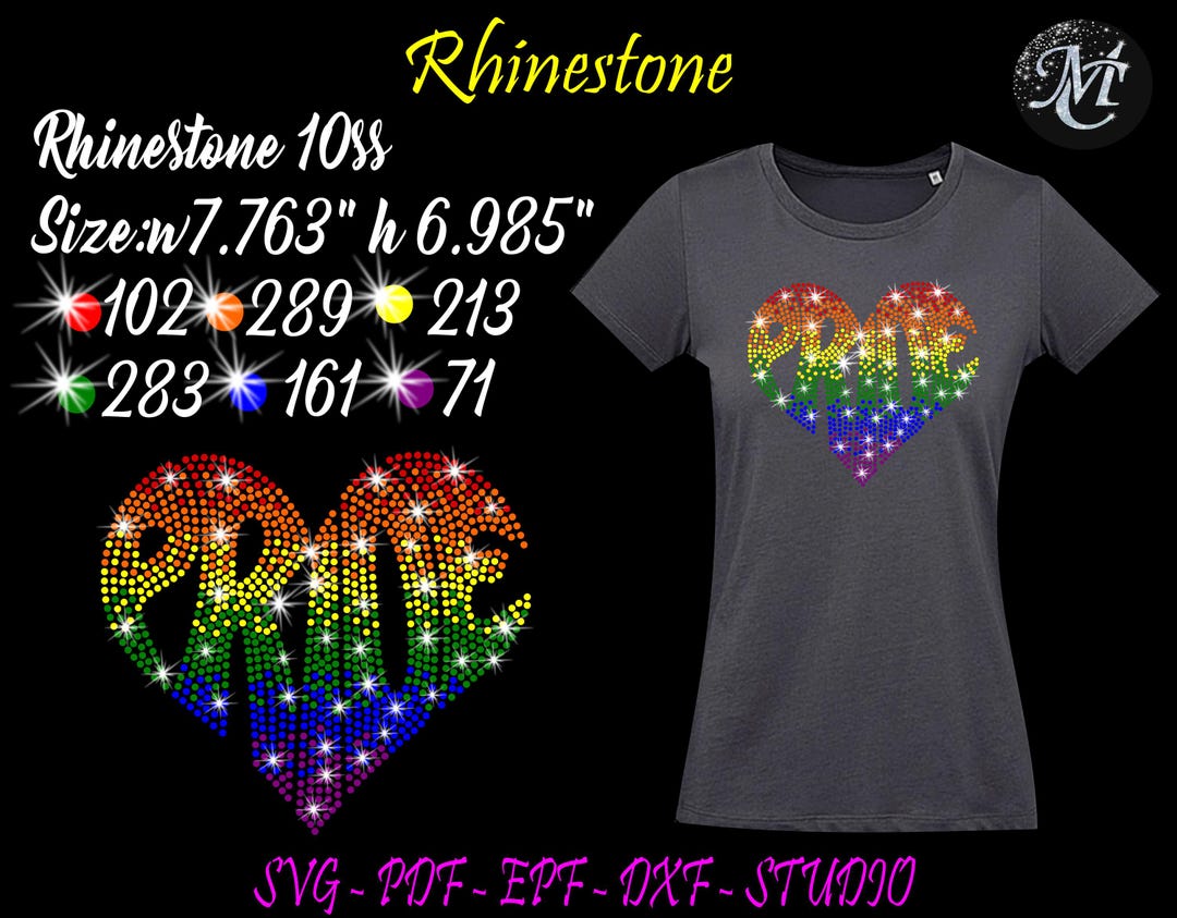Pride Rhinestone, LGBT Rhinestone, LGBT Svg, Rhinestone Svg, Rhinestone ...