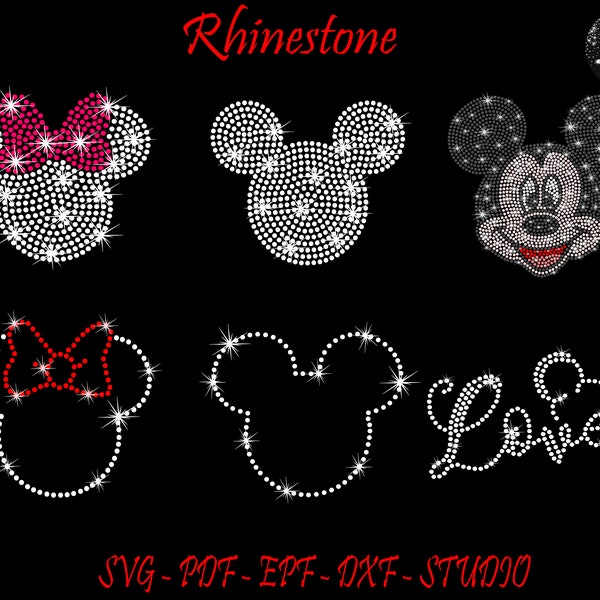 Rhinestone Mickey - Etsy