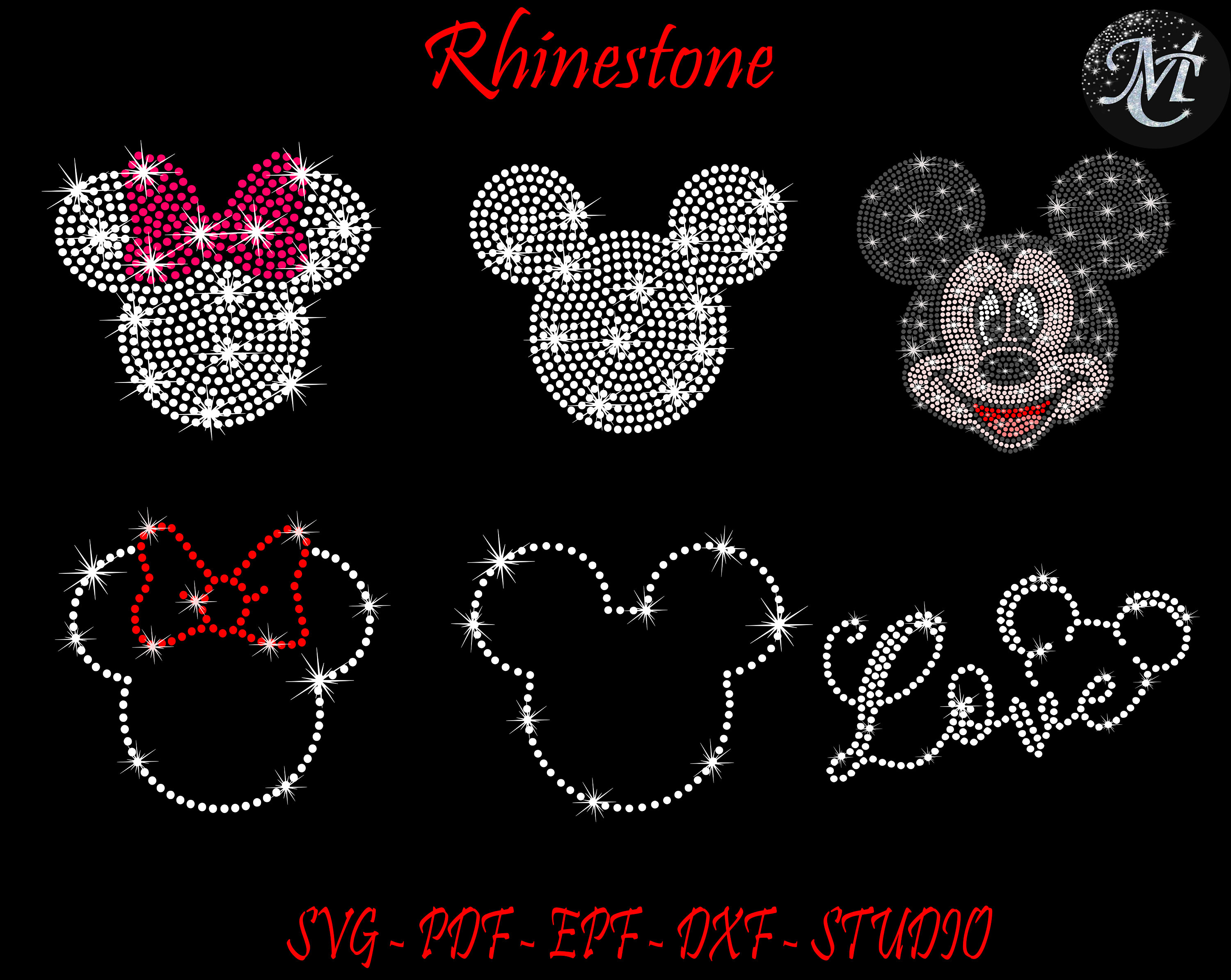 Bundle Mouse Rhinestone, Mouse Svg, Mouse Rhinestone, Rhinestone Svg ...
