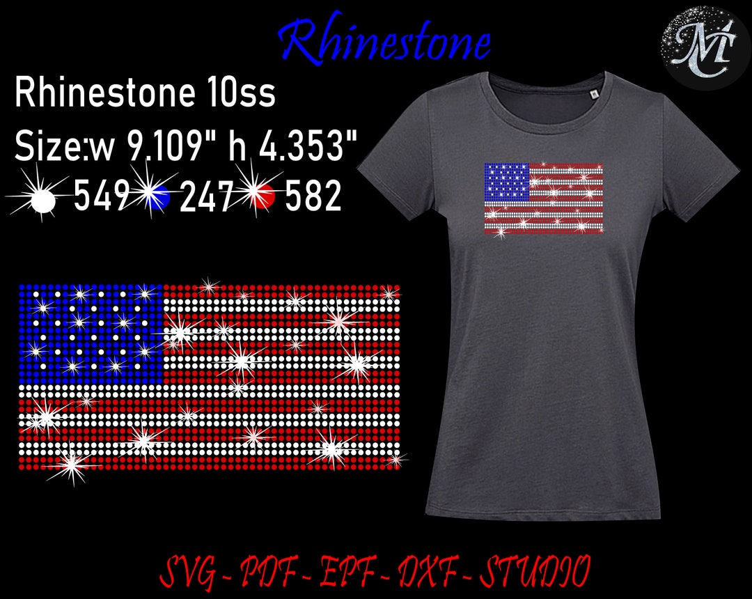 Usa Flag Rhinestone, Usa Rhinestone, Rhinestone Svg, Rhinestone ...