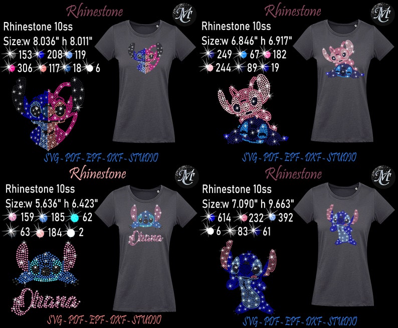 Super Bundle Rhinestone, Rhinestone Svg, Rhinestone Template, Mouse ...