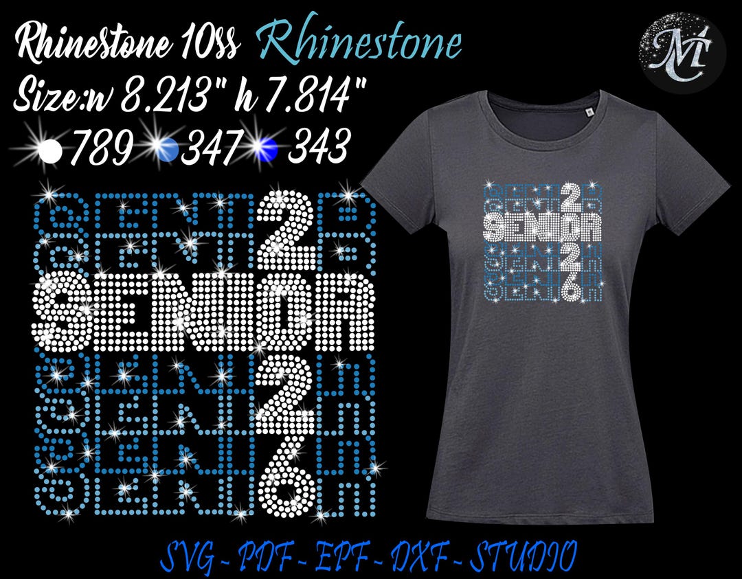 Senior 2026 Rhinestone, Senior 2026 Svg, Class of 2026 Rhinestone ...