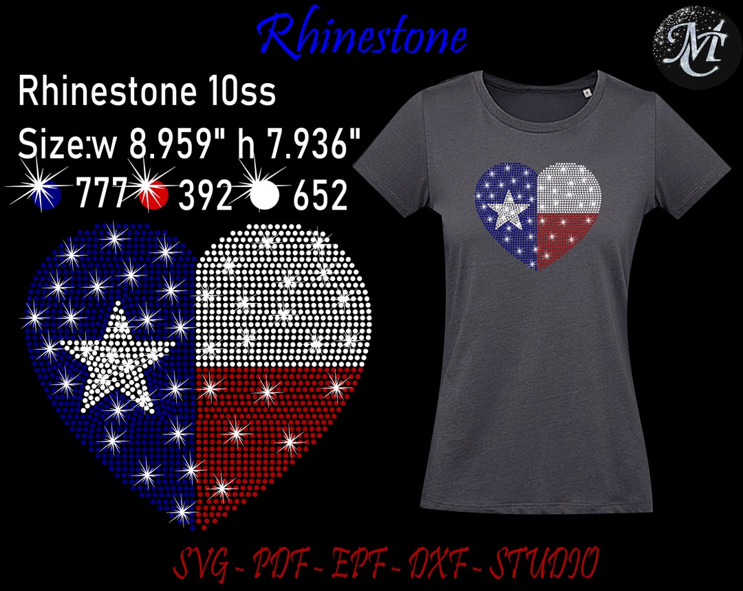 Texas Rhinestone, Rhinestone Svg, Texas Svg, Rhinestone Template ...