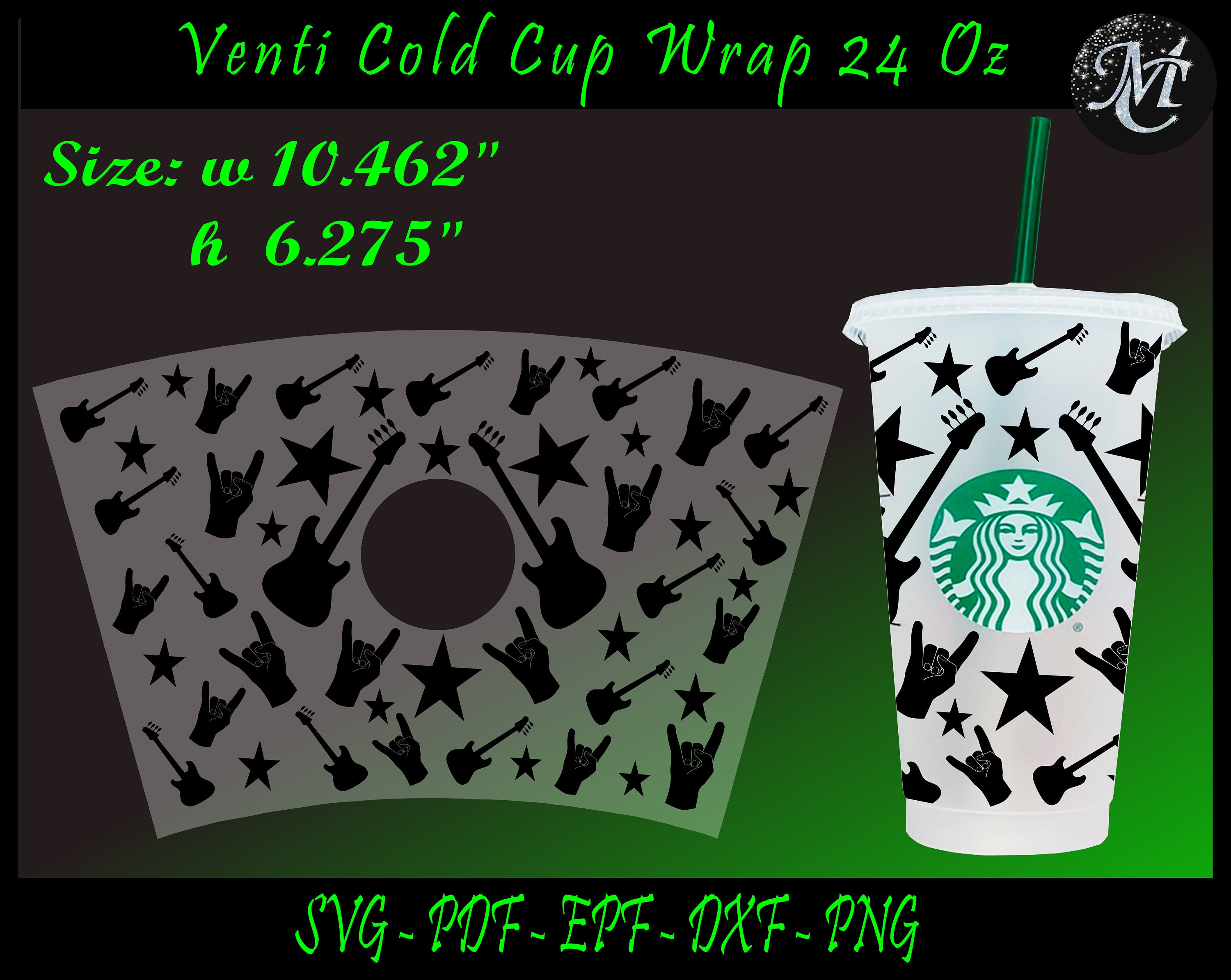 Rock Wrap Svg Full Wrap Venti Cold Cup Wrap Svg Music Wrap - Etsy