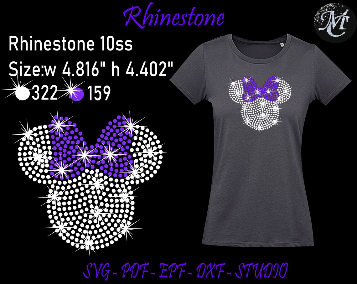 Bundle Mouse Rhinestone, Mouse Svg, Mouse Rhinestone, Rhinestone Svg ...