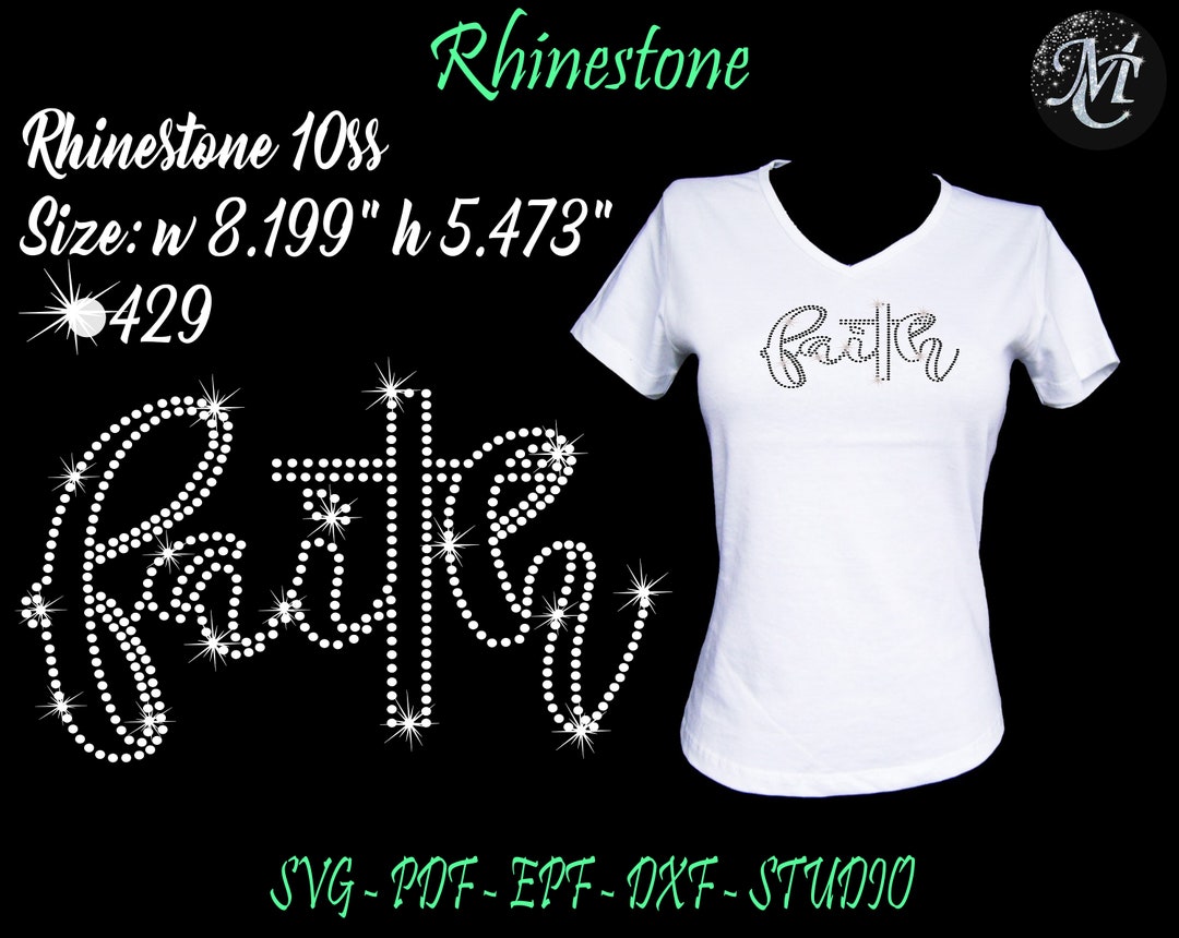 Faith Rhinestone, Faith Svg, Rhinestone Svg, Rhinestone Template, Jesus ...