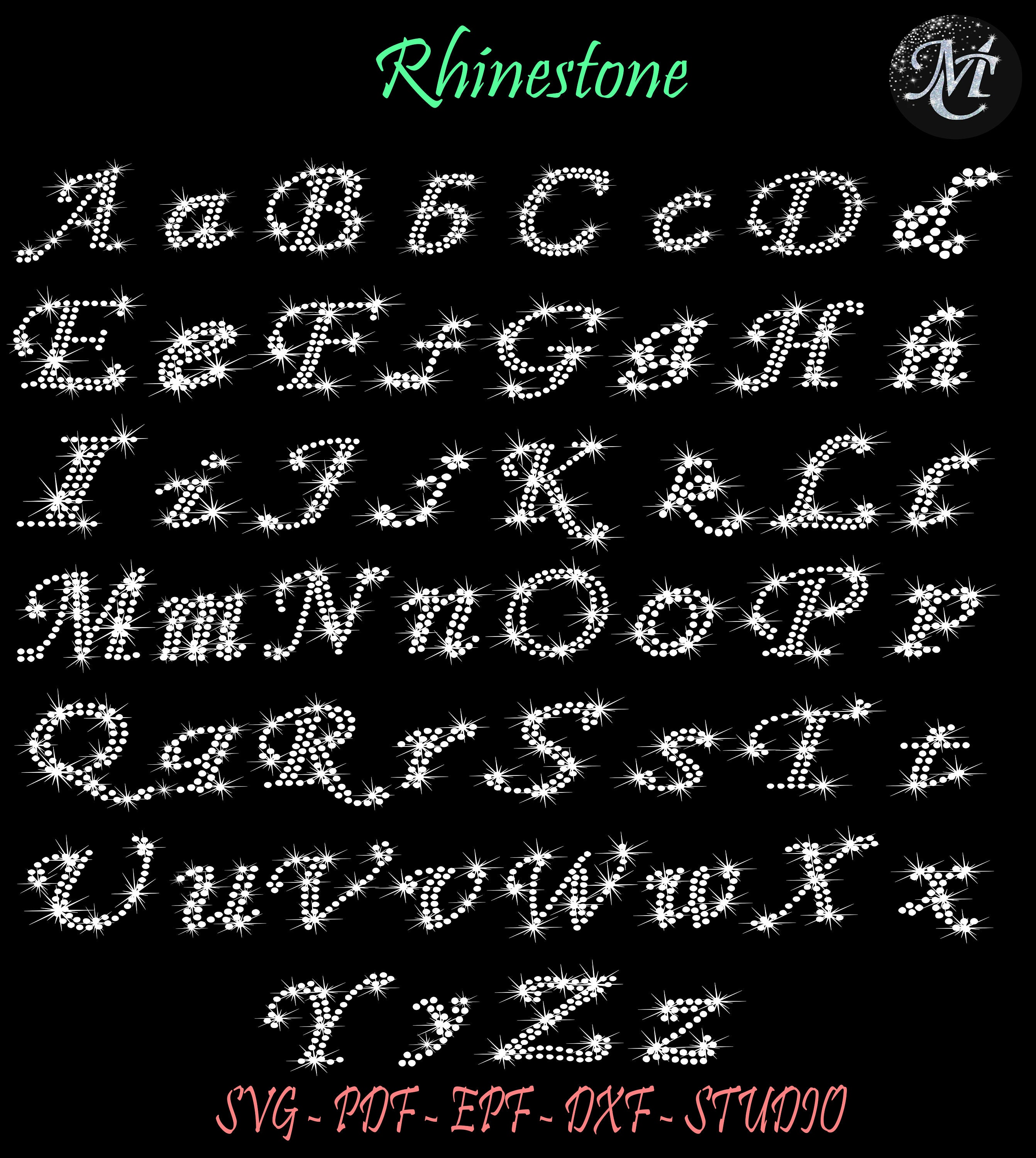 Rhinestone Alphabet, Alphabet Svg, Rhinestone Svg, Alphabet Template, Rhinestone Template ...