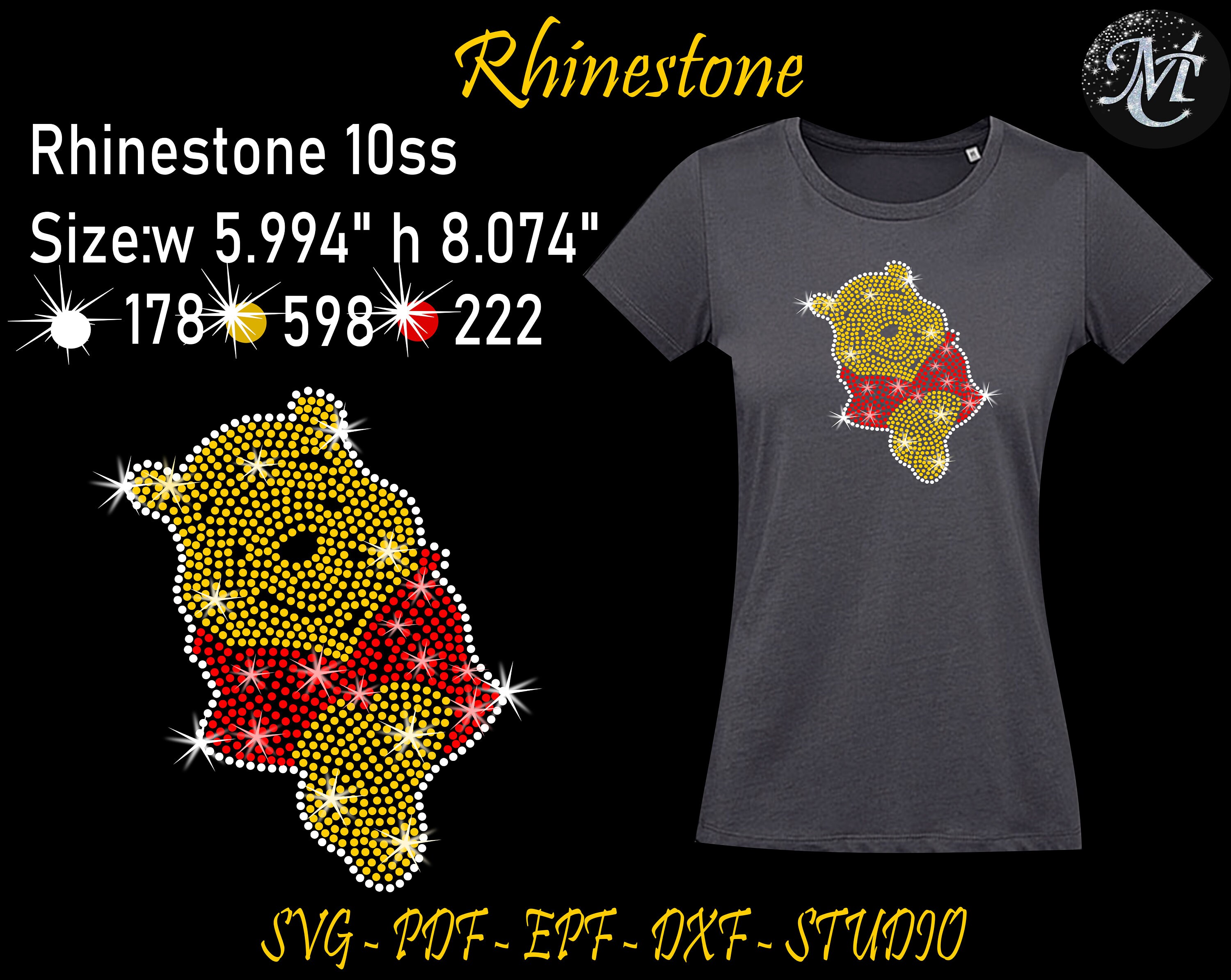 Super Bundle Rhinestone, Rhinestone Svg, Rhinestone Template, Mouse ...