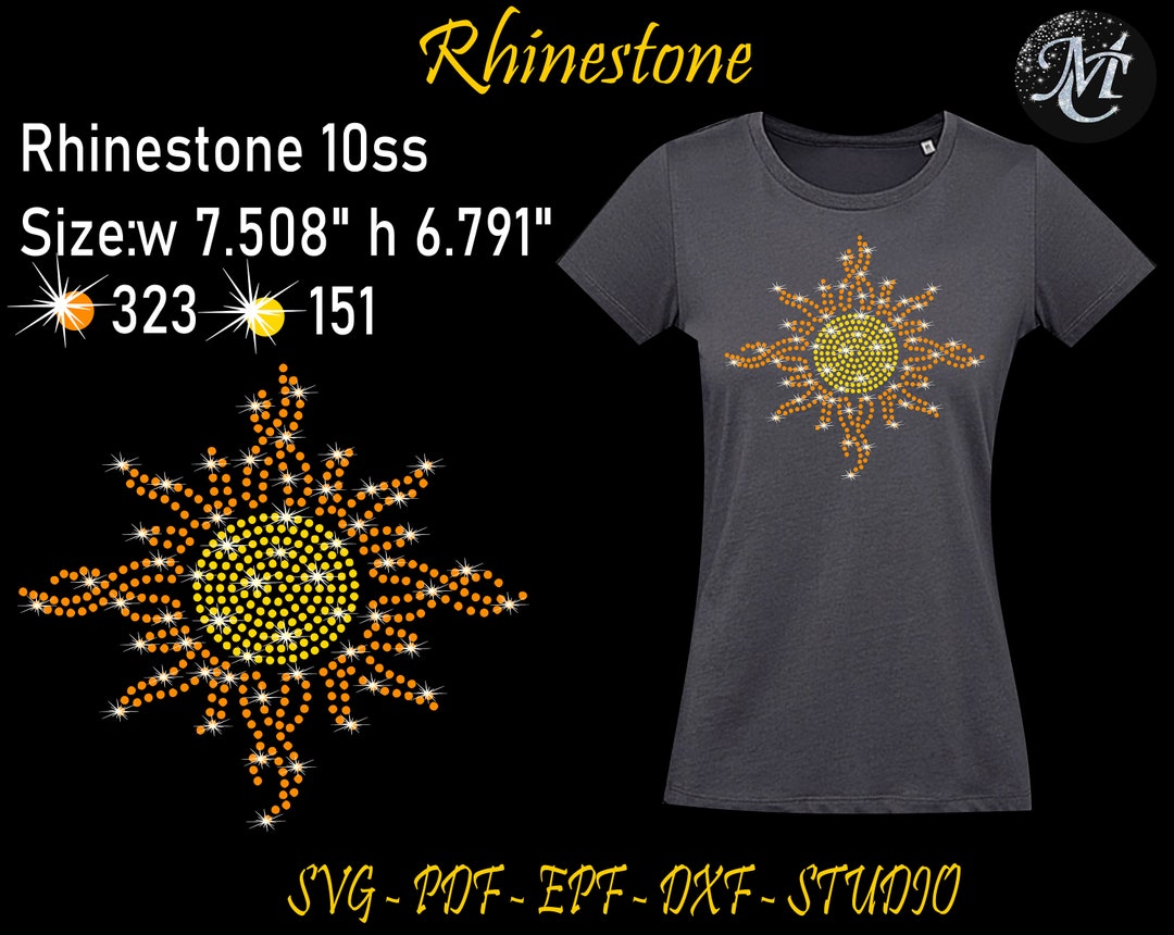 Sun Rhinestone, Sun Template, Sun Svg, Rhinestone, Rhinestone Template ...
