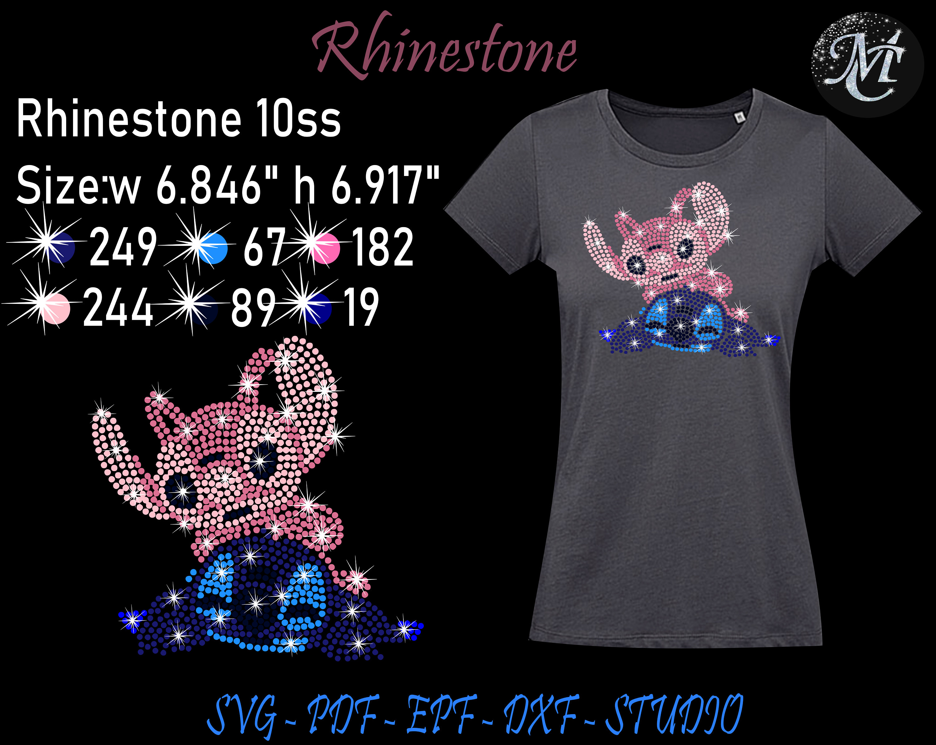 Rhinestone Svg, Rhinestone Template, Rhinestone File, Love Rhinestone ...