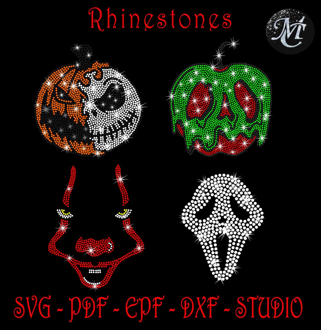 Bundle Halloween Rhinestone, Halloween Rhinestone, Horror Rhinestone ...