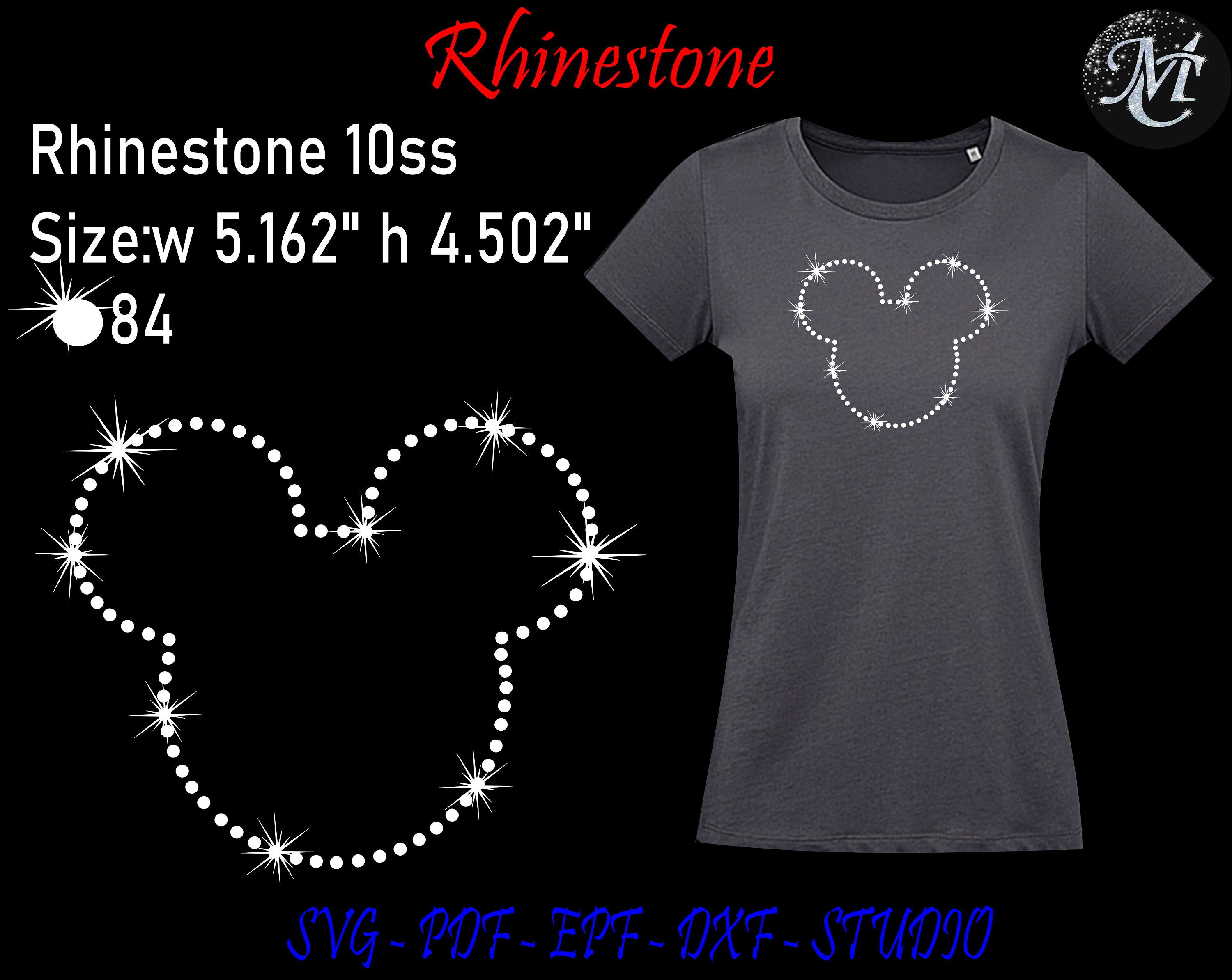 Bundle Mouse Rhinestone, Rhinestone Svg, Rhinestone Template, Mouse ...
