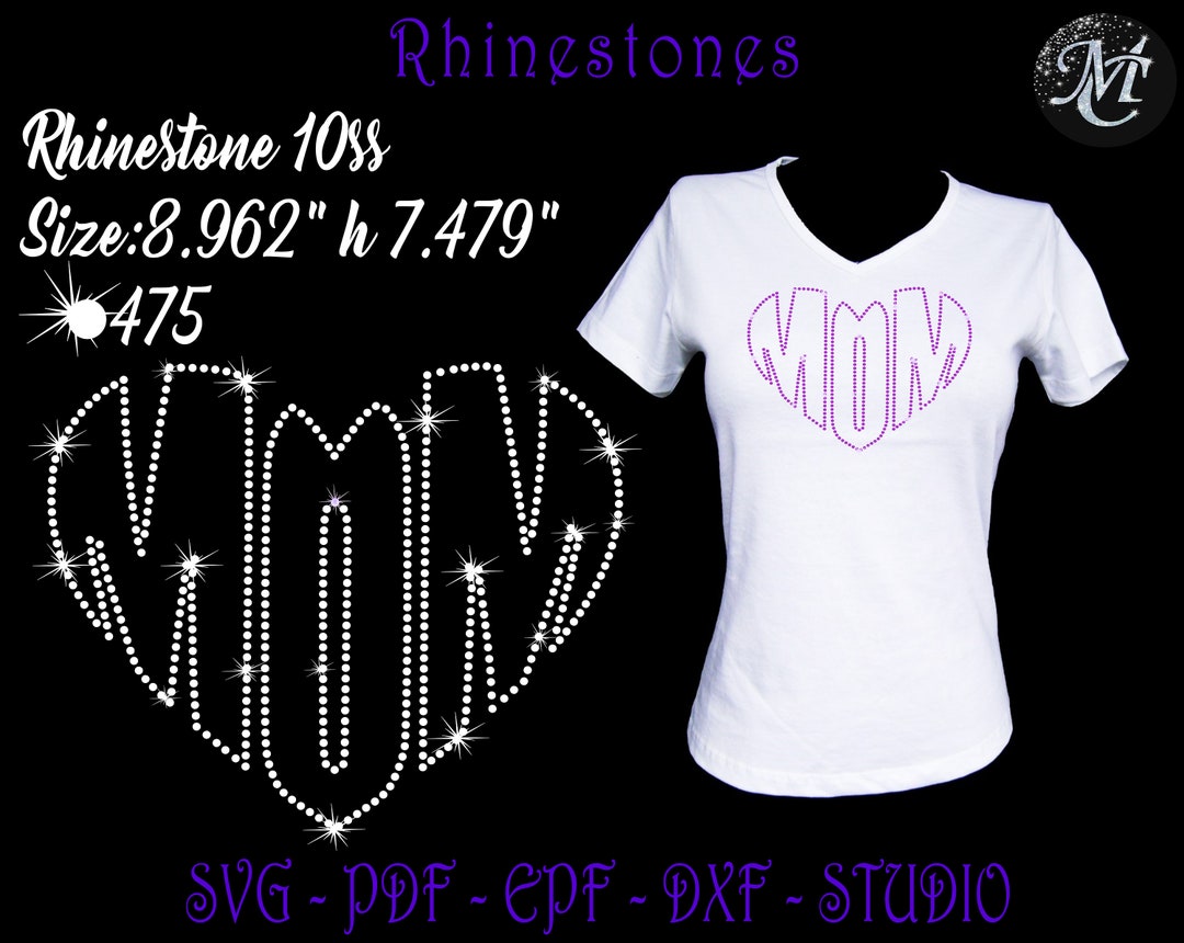 Mom Rhinestone, Mom Svg, Rhinestone Template, Mother S Day Rhinestone ...