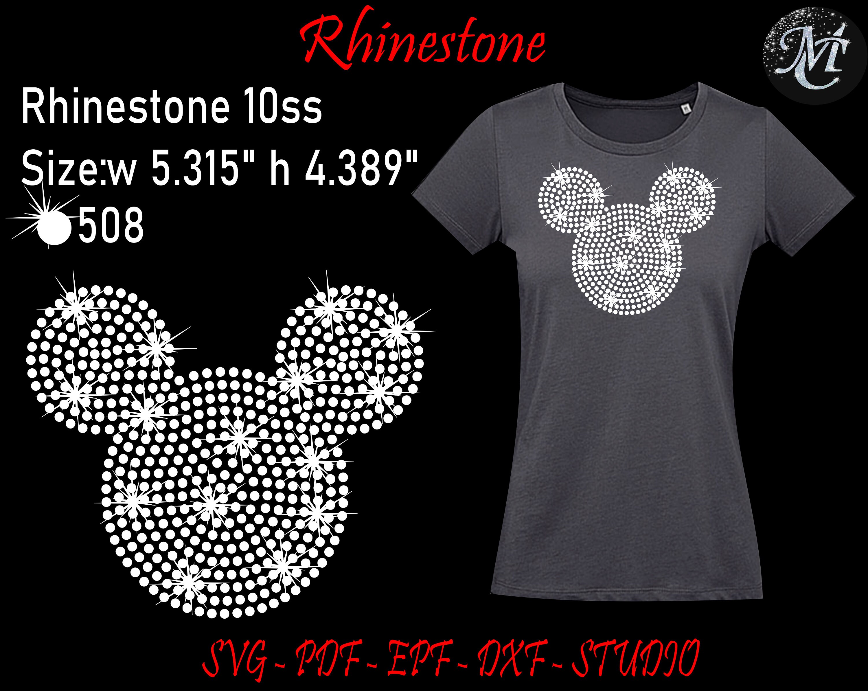 Bundle Mouse Rhinestone, Rhinestone Svg, Rhinestone Template, Mouse ...