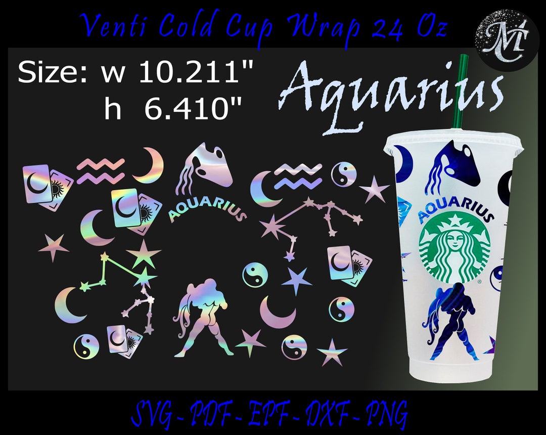 Aquarius Wrap Svg, Aquarius Svg, Aquarius Tumbler, Zodiac Signs Svg ...