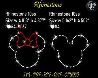 Bundle Mouse Rhinestone, Mouse Svg, Rhinestone Svg, Rhinestone Template ...