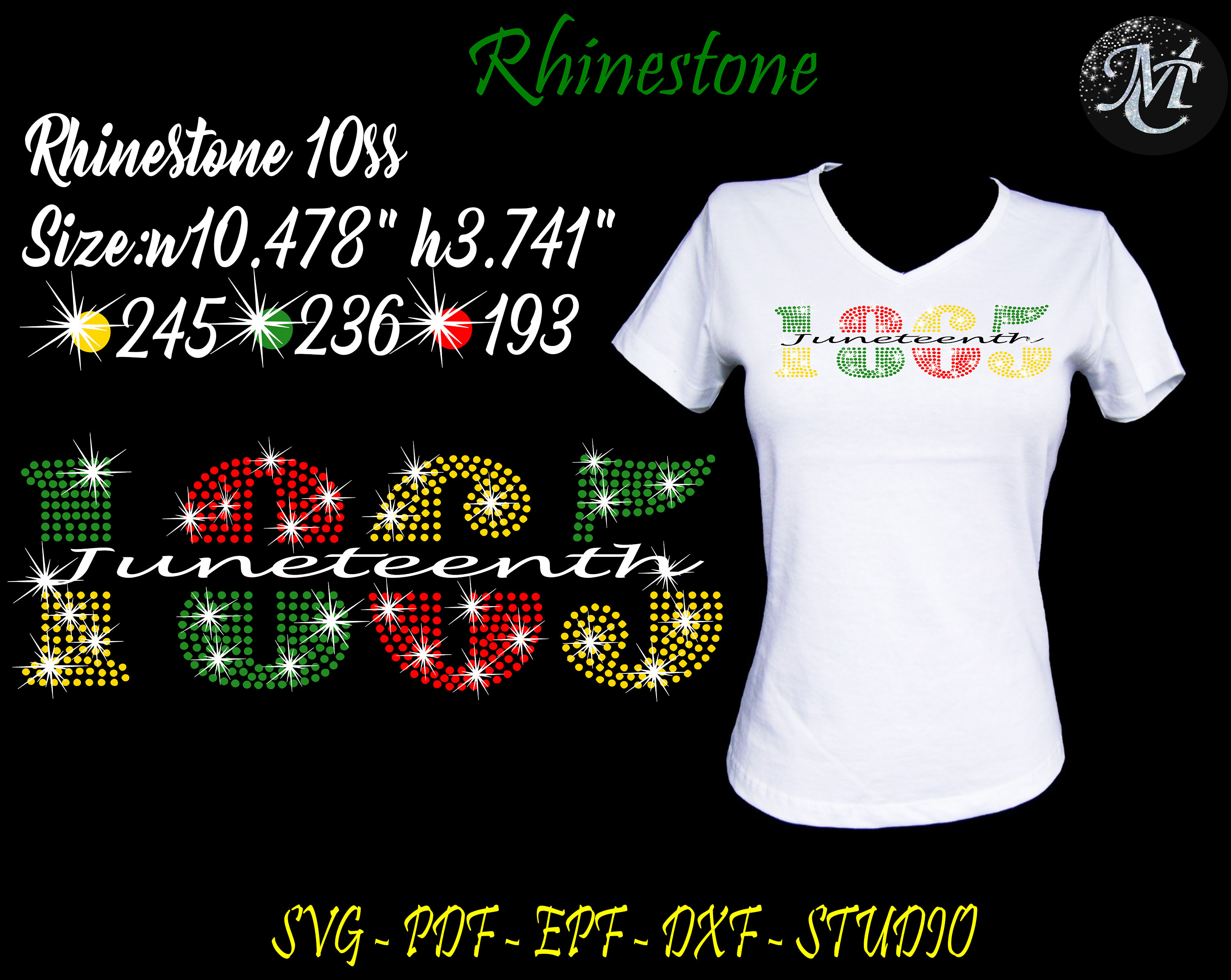 Juneteenth Rhinestone, Juneteenth Svg, Juneteenth Template, Rhinestone ...