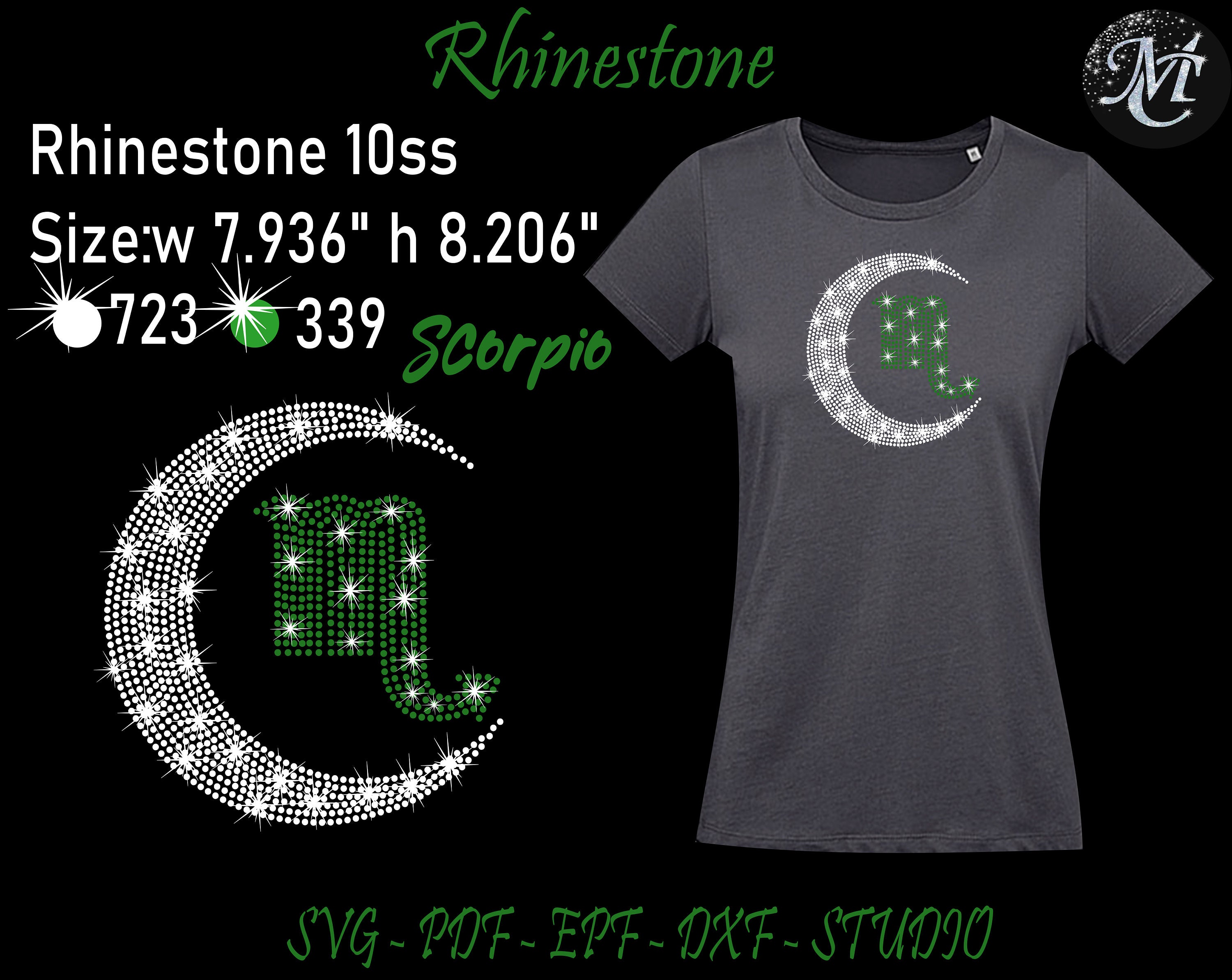 Scorpio Rhinestone, Scorpio Svg, Rhinestone Svg, Zodiac Signs ...