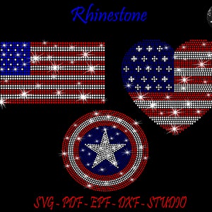 Usa Rhinestone, Usa Flag Rhinestone, Independence Day Rhinestone ...