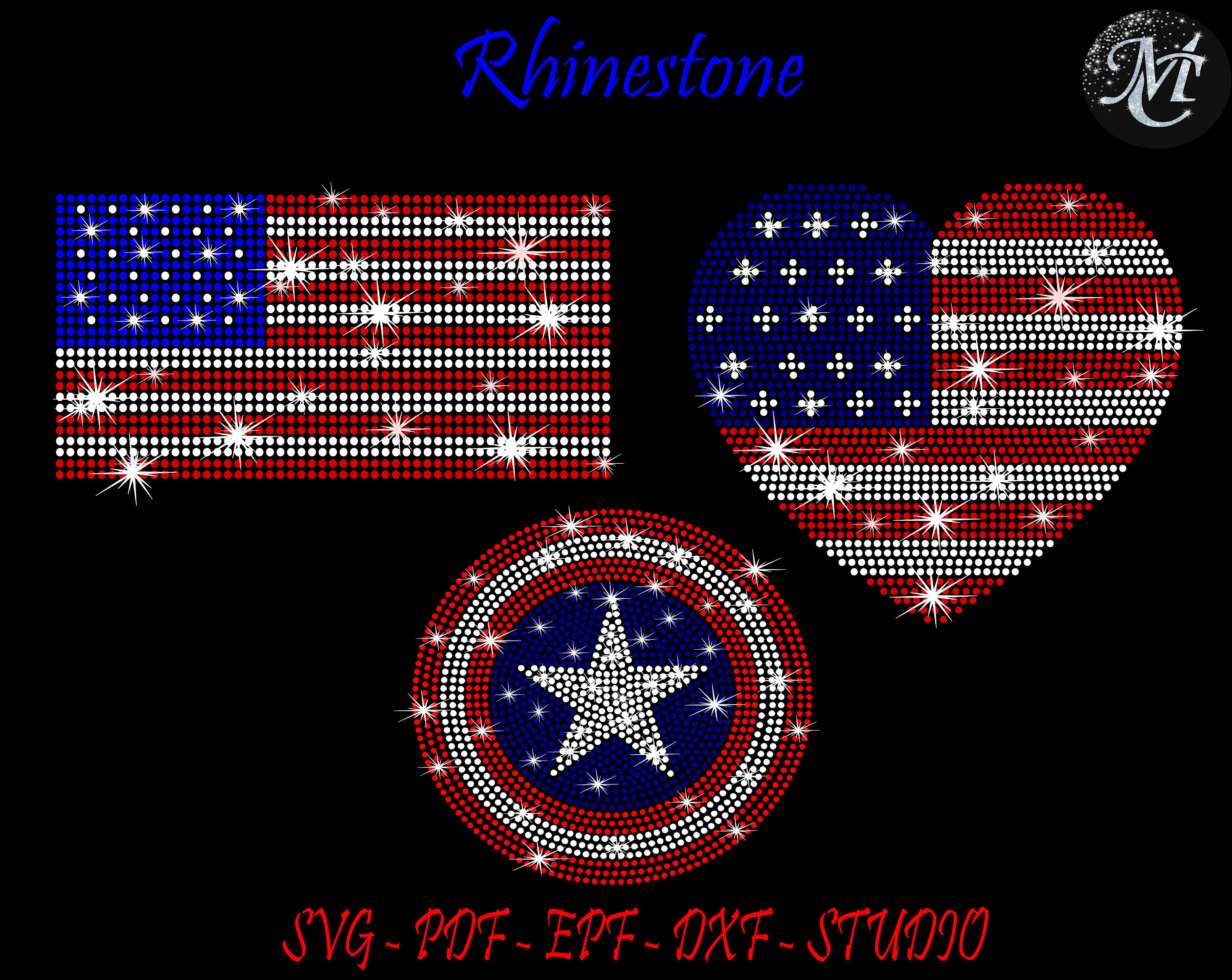 Usa Rhinestone, Usa Flag Rhinestone, Independence Day Rhinestone ...