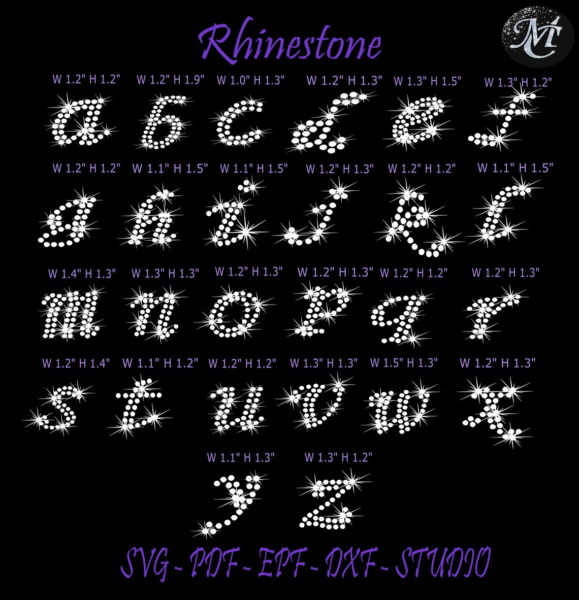Rhinestone Alphabet Alphabet Svg Rhinestone Svg Alphabet - Etsy