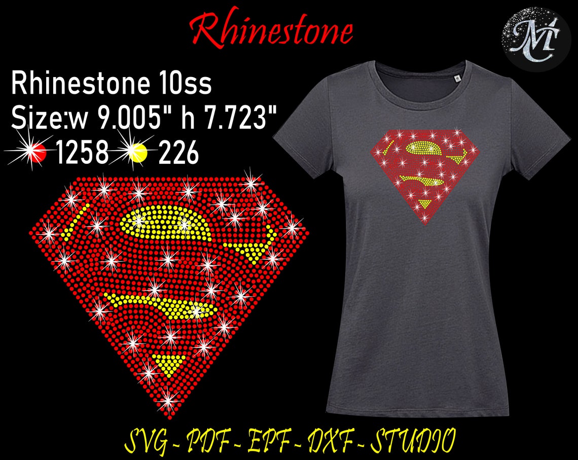 Superhero Rhinestone, Superhero Svg, Superhero Template, Rhinestone Svg ...