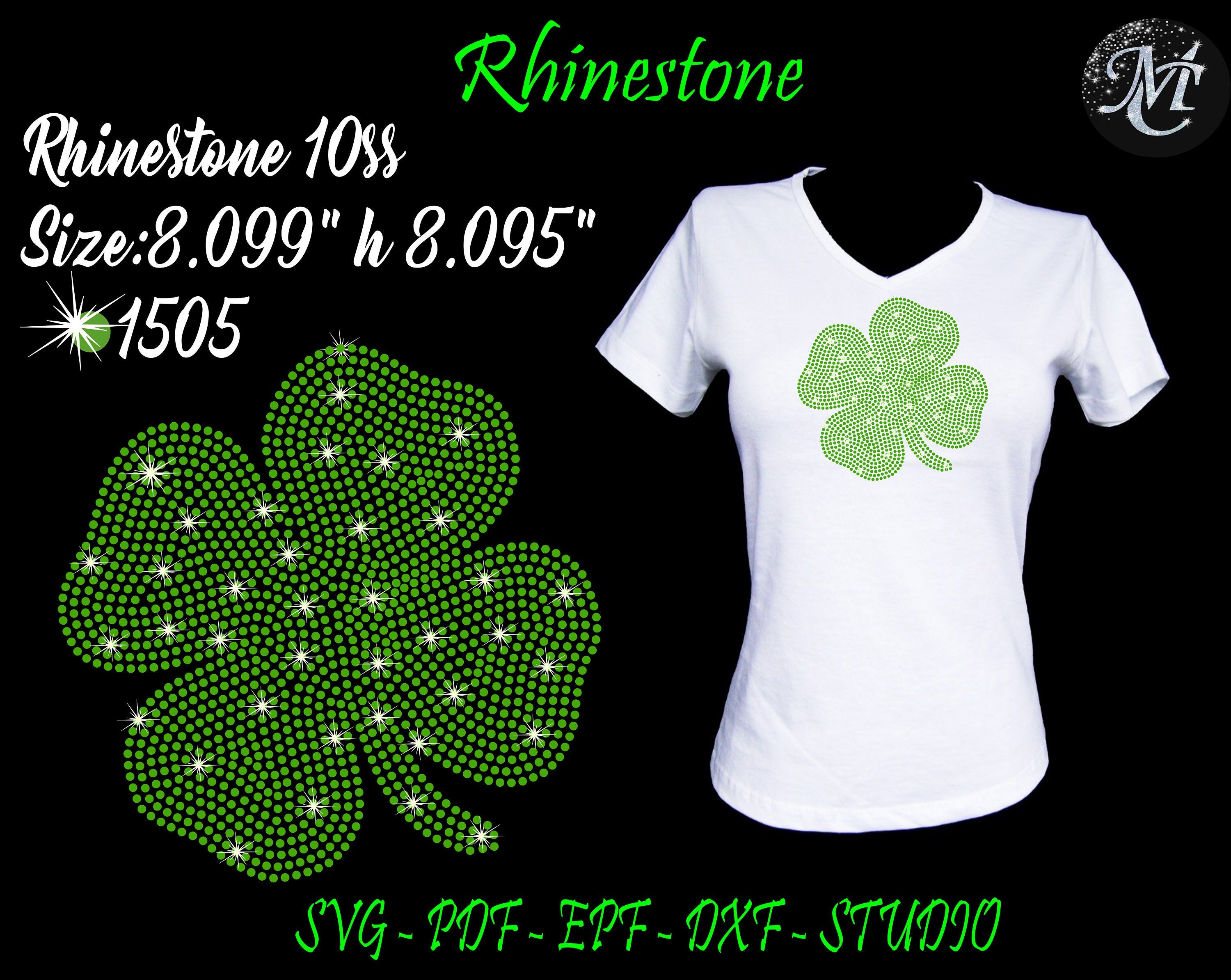Clover Rhinestone, Clover Svg, St Patrick S Day Svg, St Patrick S Day ...